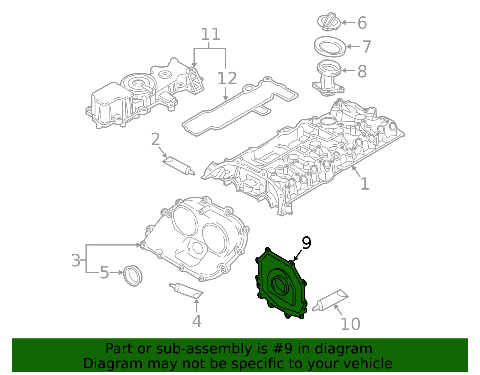 2017-2024 Audi Rear Main Seal Retainer 07K-103-151-M | Audi USA Parts