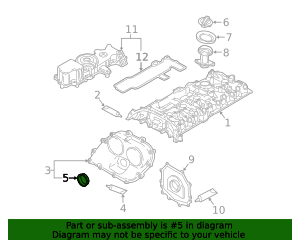 2012-2024 Audi Engine Timing Cover Gasket 07K-109-345 | Genuine Audi Parts