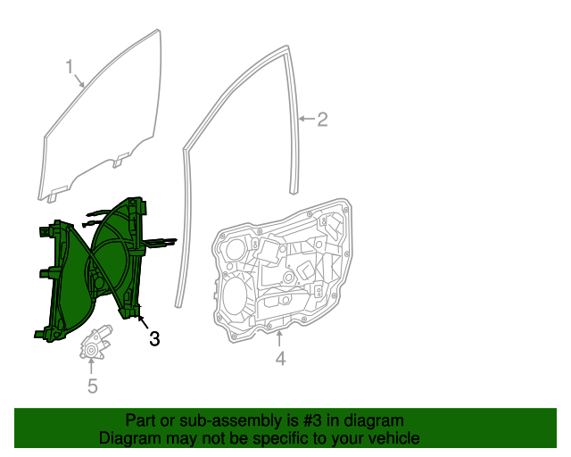 2017-2020 Chrysler Window Regulator - Passenger Side (RH) 68314748AA ...