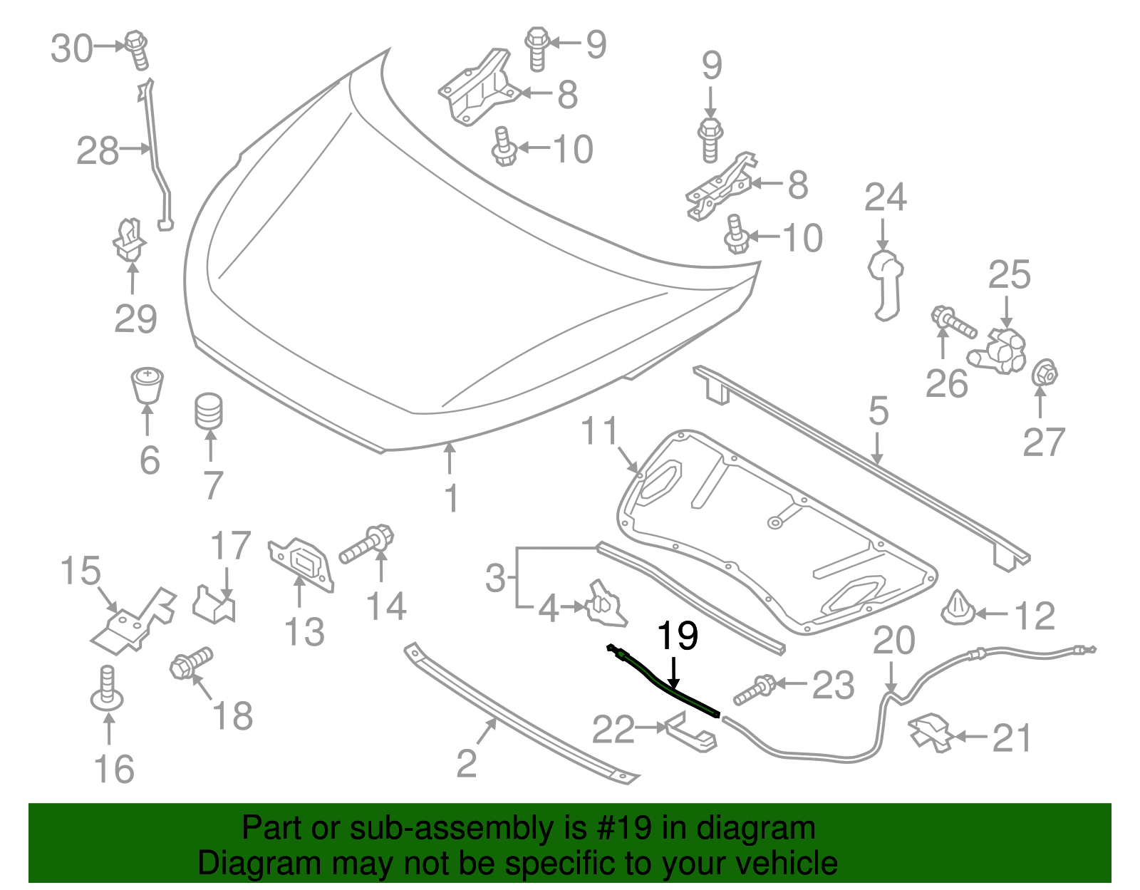 81190-D3100 - Hood Release Cable 2016-2021 Hyundai Tucson | AutoNation ...
