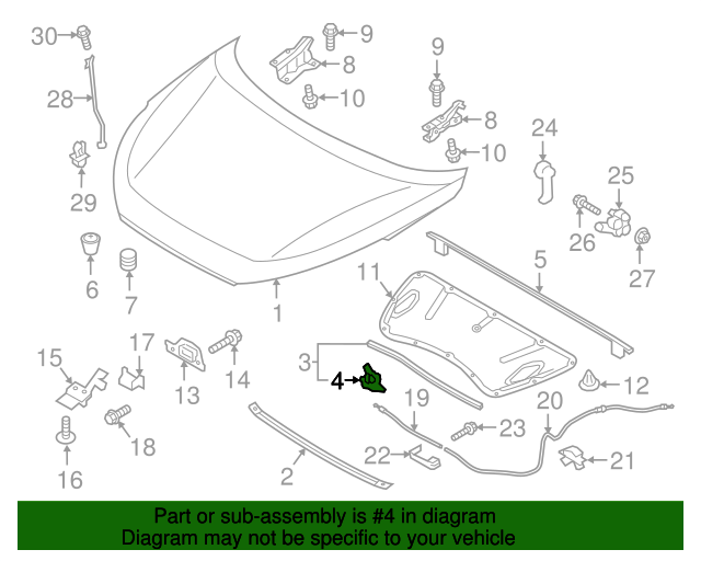 2001-2023 Hyundai Surround Weather-Strip Clip 82132-27100 | OEM Parts ...
