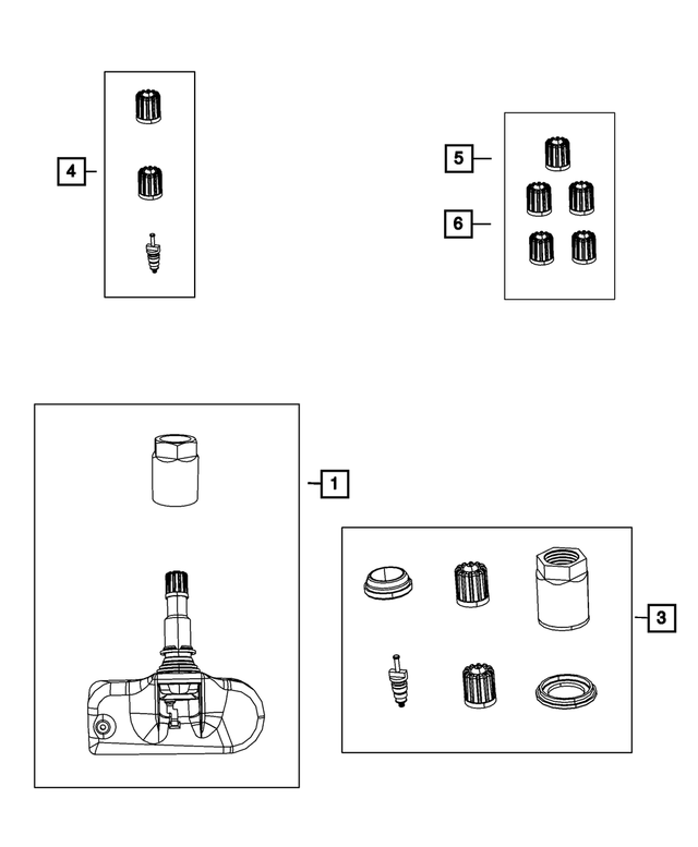 2006-2011 Mopar Tire Pressure Sensor Package, Export 68078768AC | My ...