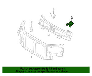 2011-2015 Hyundai Sonata Radiator Support Bracket 86526-4R000 | QuirkParts