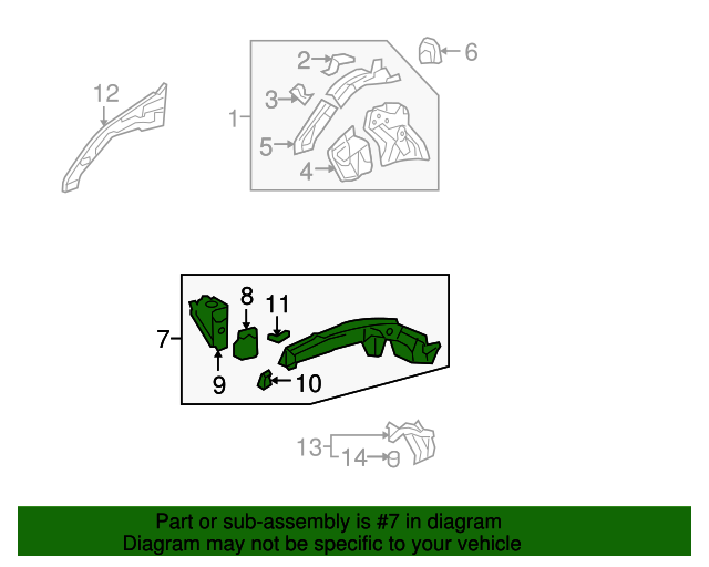 60810-SWA-A01ZZ - Side Member Assembly 2007-2011 Honda CR-V | Honda ...