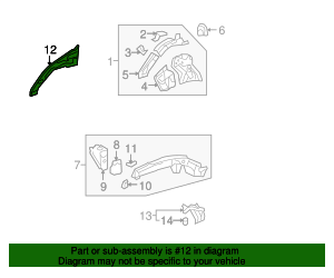 60614-SWA-A00ZZ - Upper Rail 2007-2011 Honda CR-V | Honda Parts Online