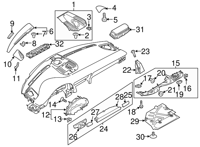 2012-2016 Porsche 911 Instrument Panel Cover 991-552-151-00-OE1 ...