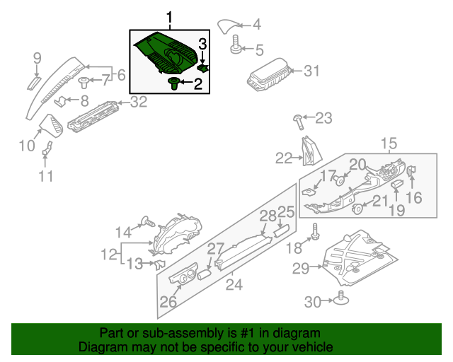 2012-2019 Porsche 911 Center Cover 991-552-151-02-OA6 | Porsche Marin