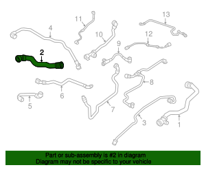 17128602638 - 2016-2020 BMW Lower Hose (17-12-8-602-638) | BMW of South ...