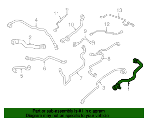 17128602871 - 2016-2020 BMW Upper Hose (17-12-8-602-871) | BMW of South ...
