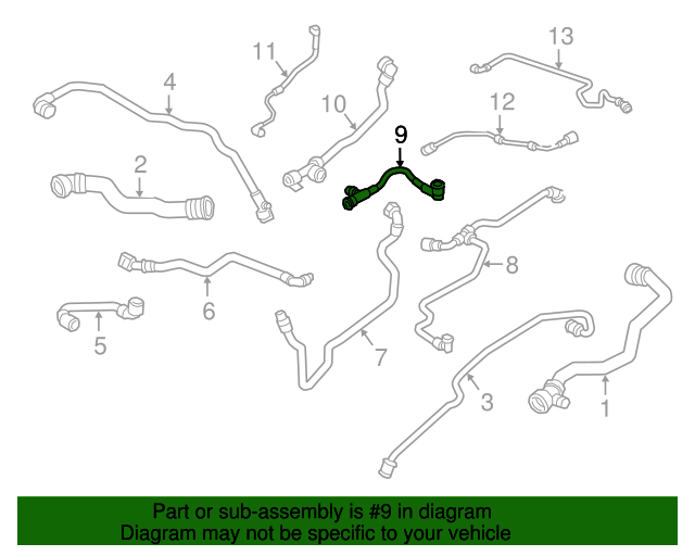17128602612 - 2016-2022 BMW Reservoir Hose (17-12-8-602-612) | BMW of ...