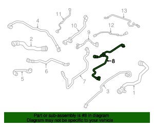 OEM BMW Reservoir Hose Part# 17128602642 | BMW Parts Center