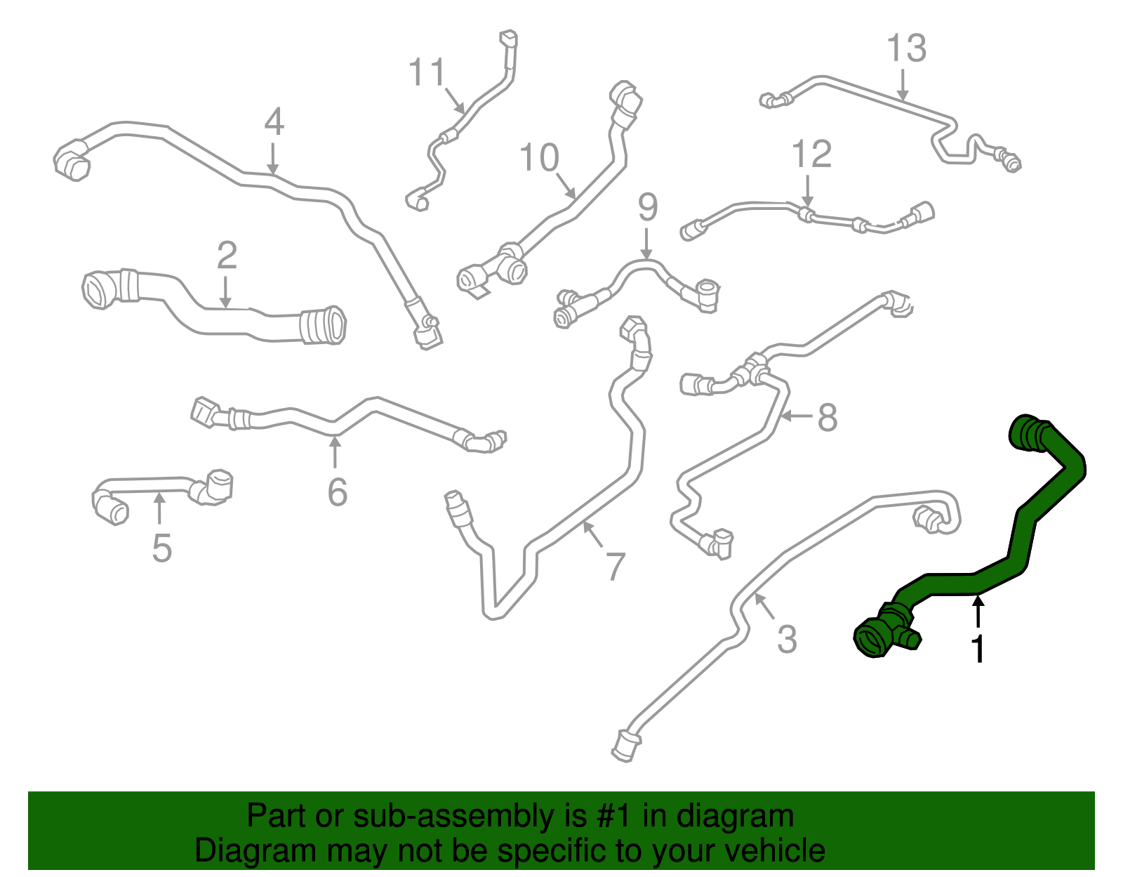 2016-2020 BMW Upper Hose 17-12-8-602-871 | BMWPartsDirect.com