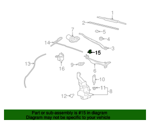 25815793 - Windshield Washer Nozzle 2008-2015 Cadillac CTS ...