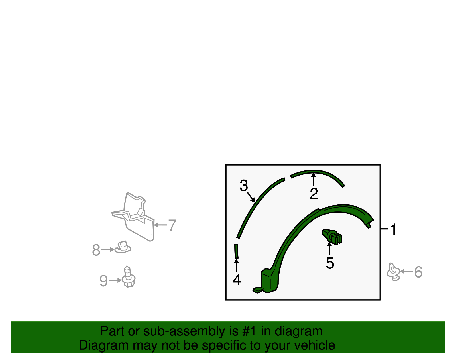 Genuine Toyota Wheel Opening Molding part# 75606-0R080-A0 for 2017-2018 ...