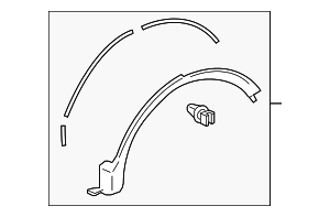 Toyota Wheel Opening Molding 75606-0R080-C0 | Auto Parts