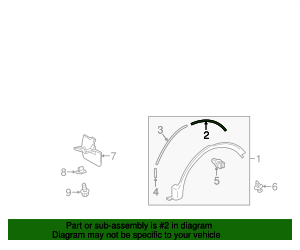 2013-2018 Toyota RAV4 Wheel Opening Molding Pad 75696-0R010 | Toyota ...