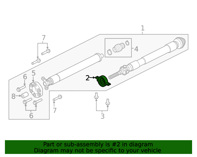 L1MZ-4A499-F - Drive Shaft Center Support 2020-2023 Ford | Ford Parts ...