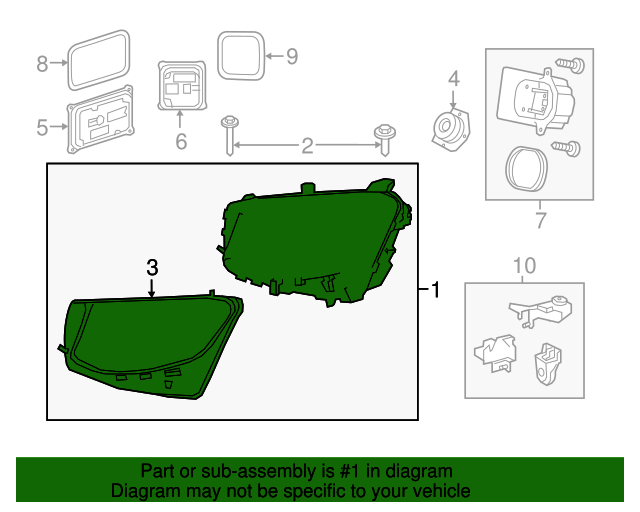 253-906-92-03 - Lamp Unit - Right For 2020-2023 Mercedes-Benz ...