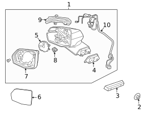 2019-2024 Chevrolet Blazer Passenger Side Door Mirror Housing 84698489 ...