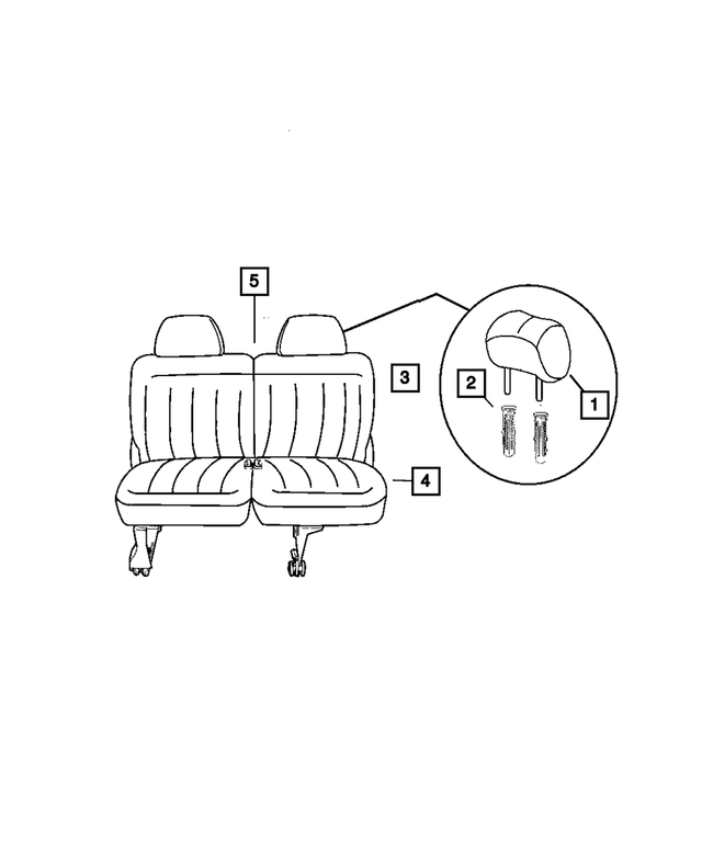 2007 Mopar Rear Seat Complete, Right 1GJ781J3AA | Mopar Estores