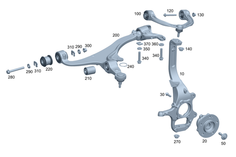 Steering Knuckle and Transverse Control Arm for 2026 Mercedes-Benz G63 ...