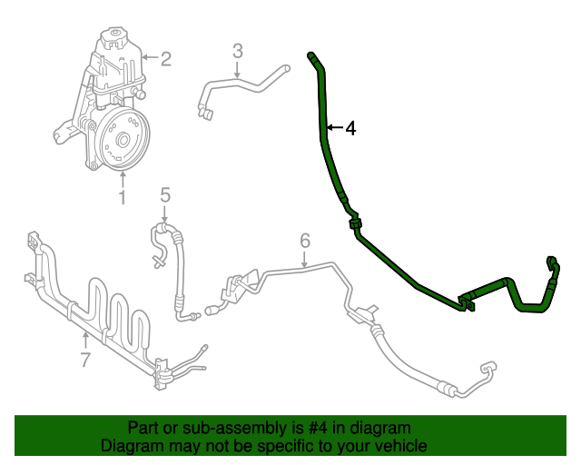 172-460-62-24-65 - Low Pressure Hose Mercedes-Benz USA Parts