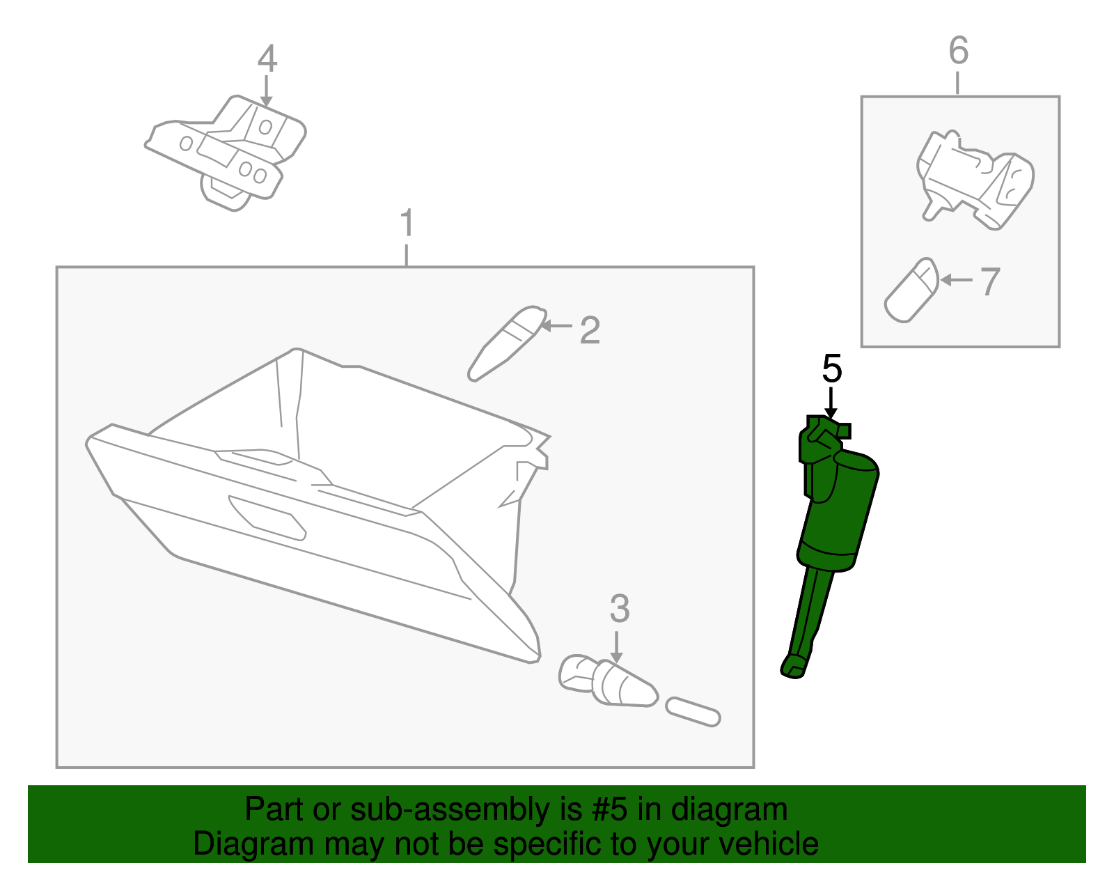 77530-TM8-A01 - 2010-2014 Honda Insight - Damper Assembly Glove Box ...
