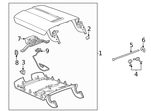 Center Console for 2024 Cadillac Escalade ESV | GMPartsDirect.com