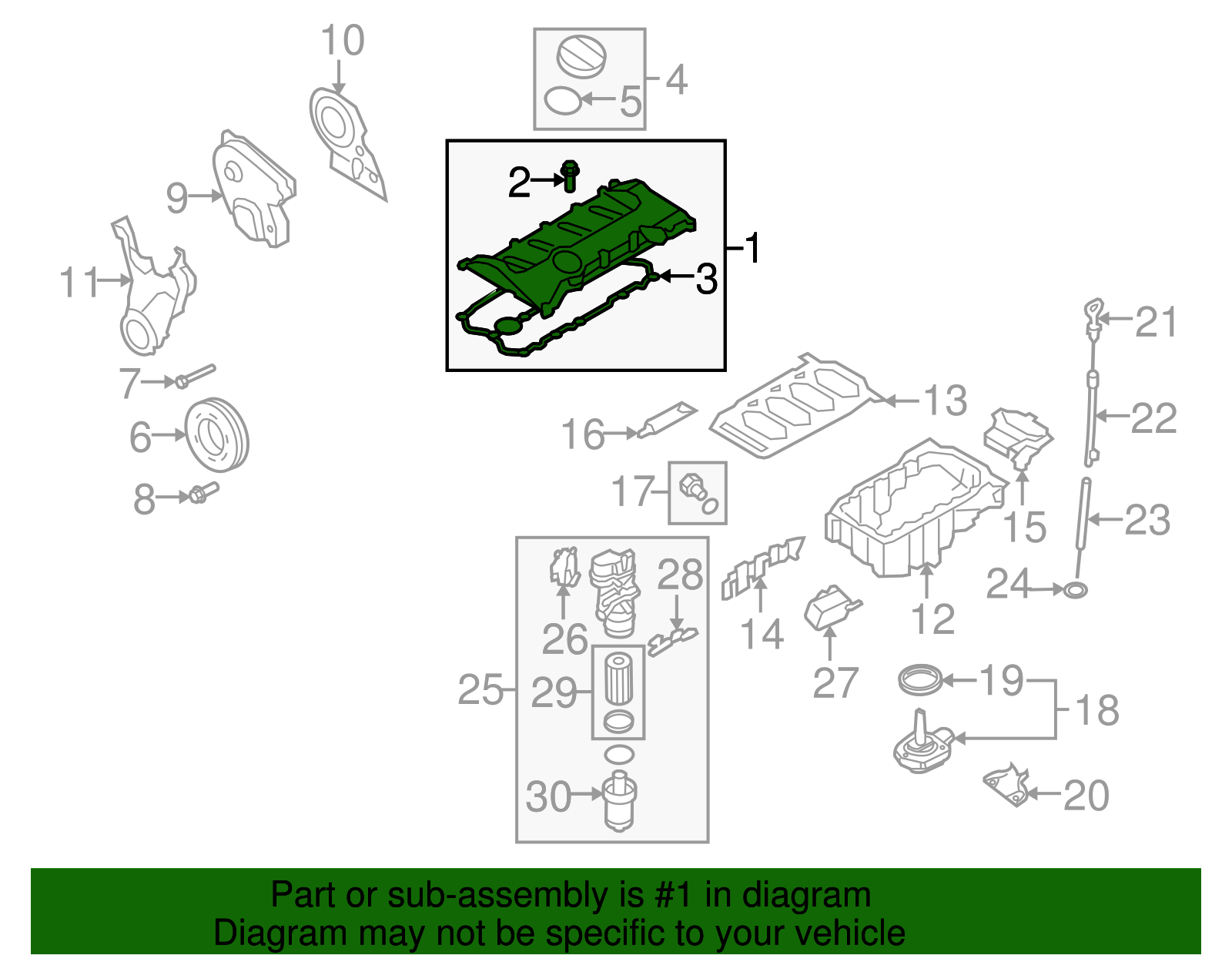 2006-2011 Audi Valve Cover 06F-103-469-K | Audi USA Parts