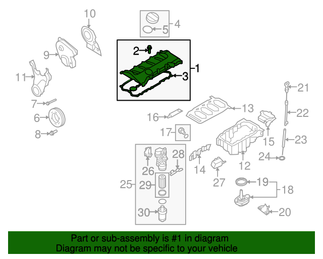 2006-2011 Audi Valve Cover 06F-103-469-K | OEM Parts Online