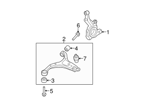 Genuine Lower Control Arm for 2007-2009 Hyundai Santa Fe | Part# 54500 ...