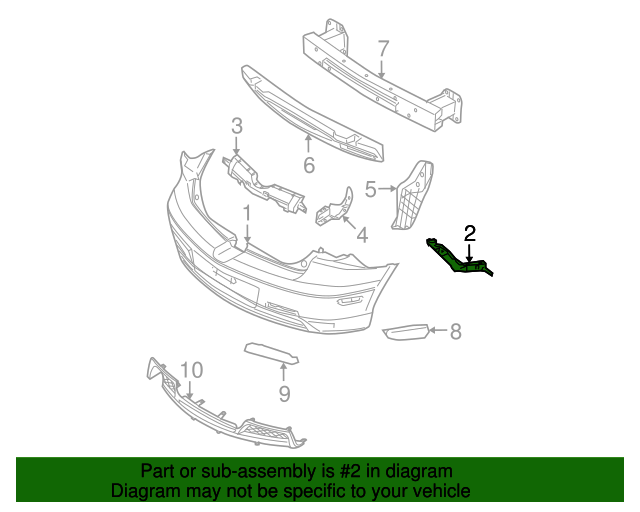2004-2009 Mazda 3 OEM NEW 2004-2009 Mazda 3 Right Rear Bumper Retainer ...