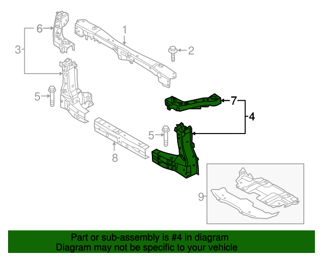 2021-2023 Nissan Armada Outer Support 62521-6JF0A | Nissan Parts Plus