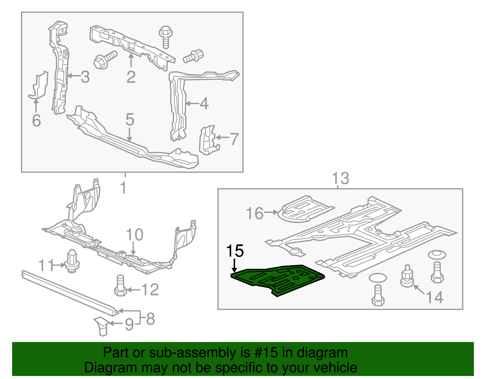 74114-TR2-A00 - 2012-2015 Honda Civic - Lid Engine Cover (Lower) | All ...