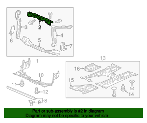 04602-TR3-A01ZZ - Frame Set, Front Bulkhead (Upper) - 2012-2015 Honda ...