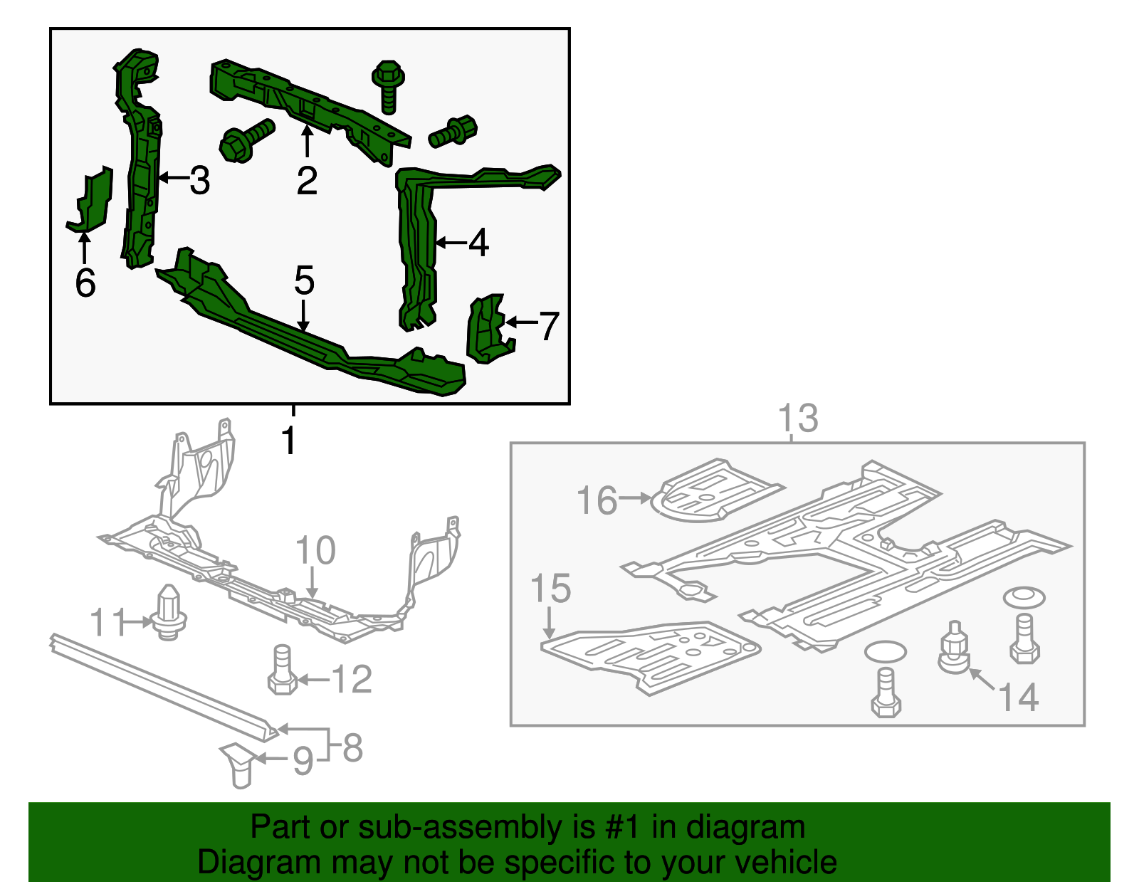 60400-TR3-A00ZZ - Radiator Support 2012 Honda Civic | Honda Parts Online