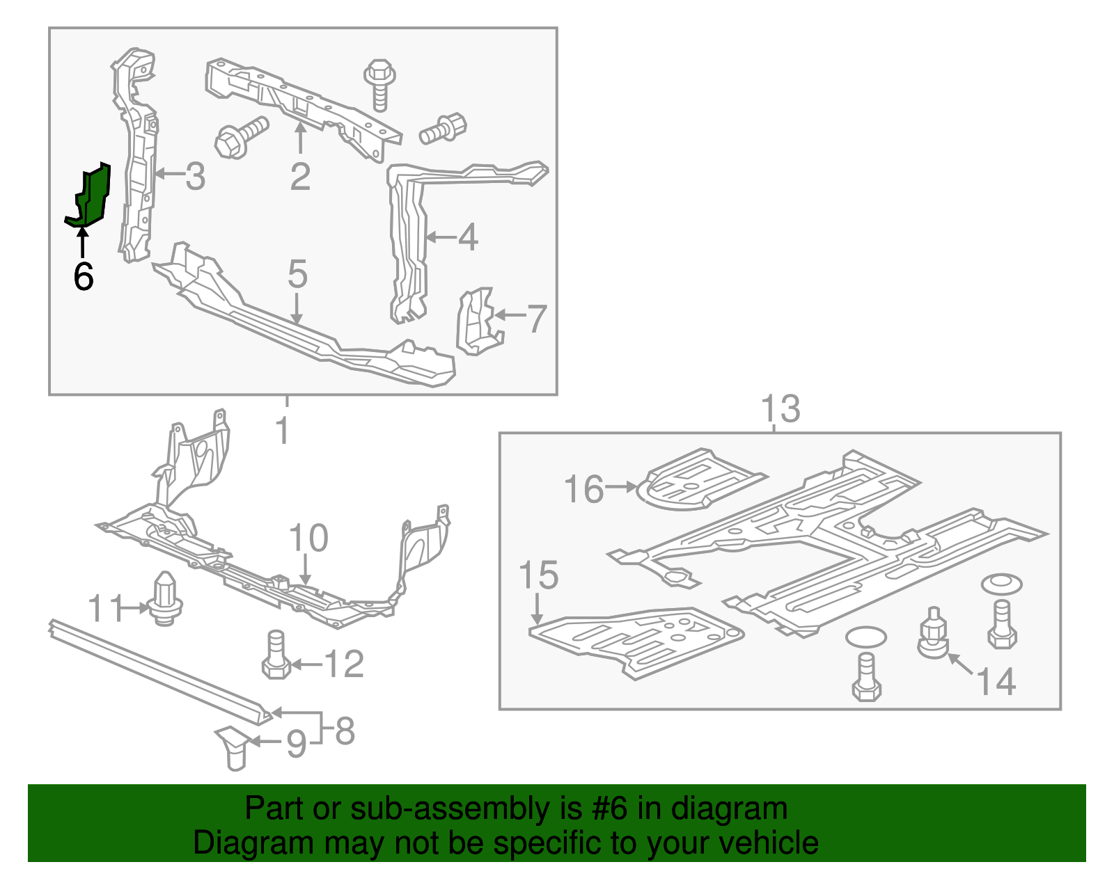 60415-TR0-A00ZZ - Gusset 2012 Honda Civic | Honda Parts Online