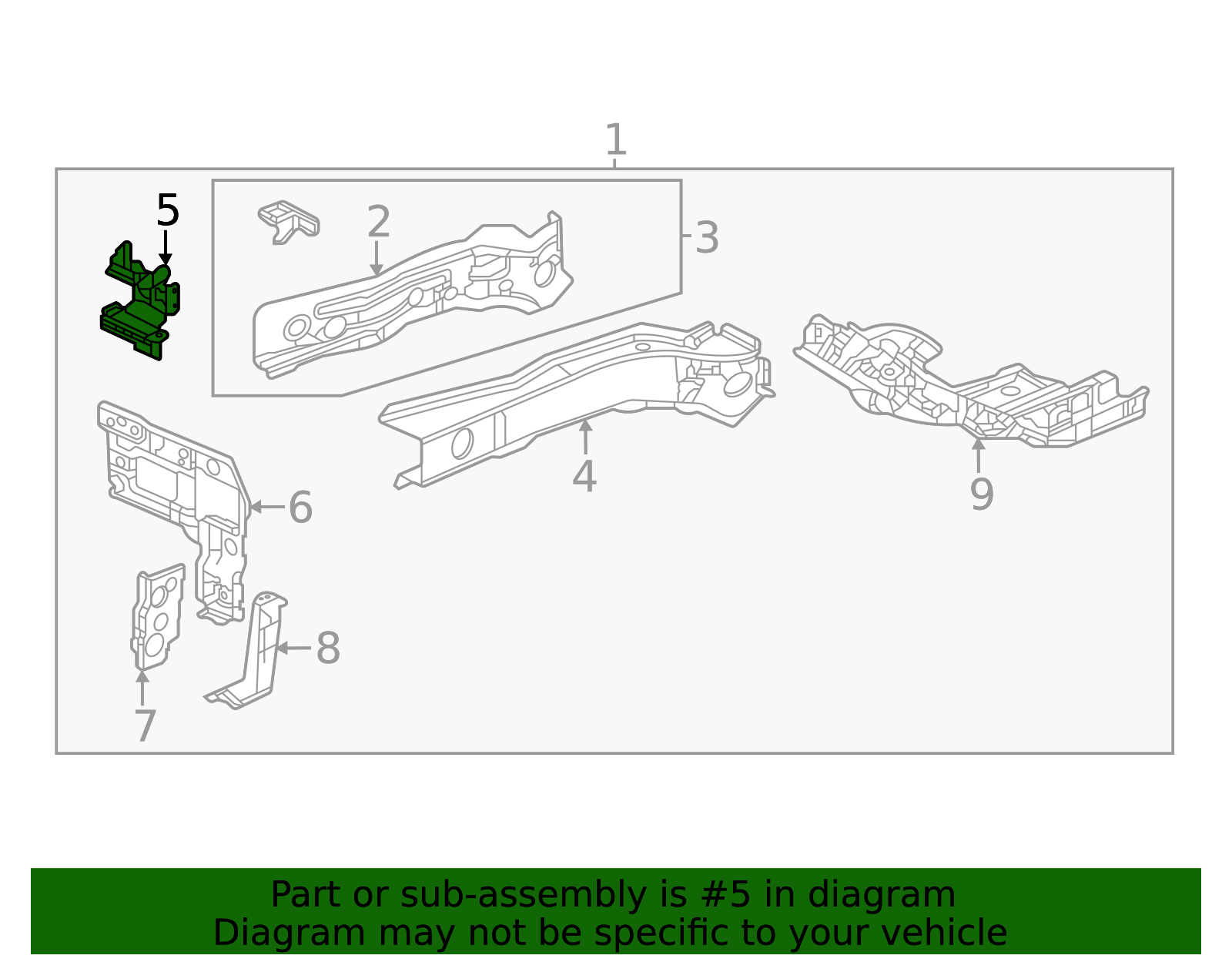 60847-T20-305ZZ - 2022-2025 Honda Civic - Frame Side Member Bracket ...