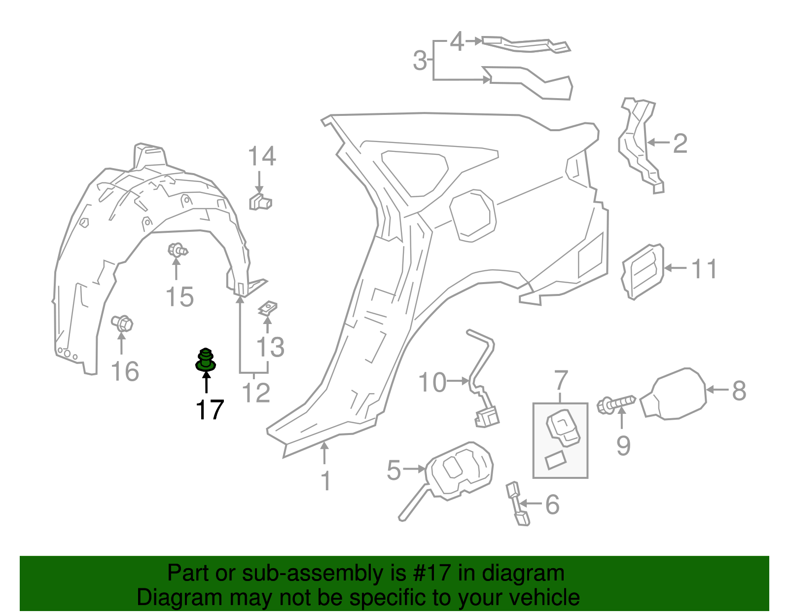 2012-2025 Honda Bumper Cover Heat Shield Clip 91505-TM8-003 | Cheaper ...
