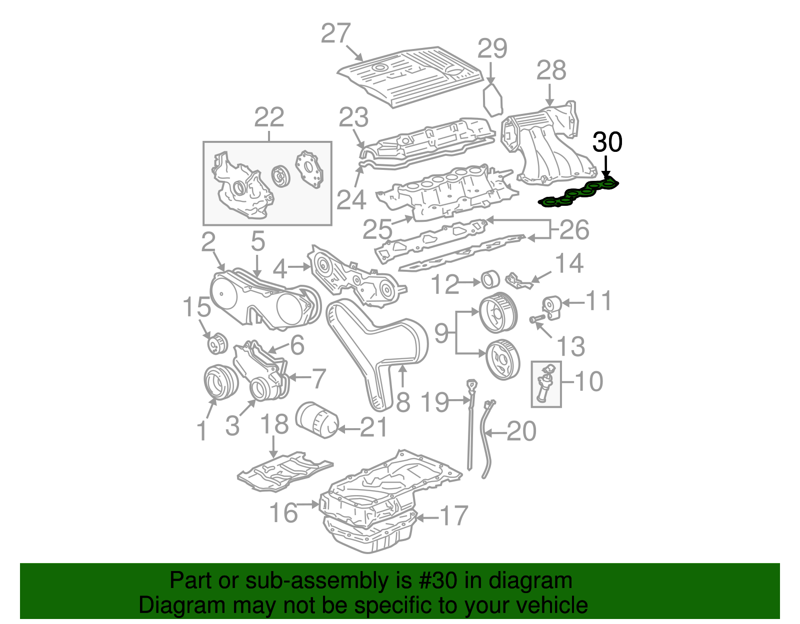 1992-2004 Toyota Plenum Gasket 17176-62030 | Retail Performance Auto Parts