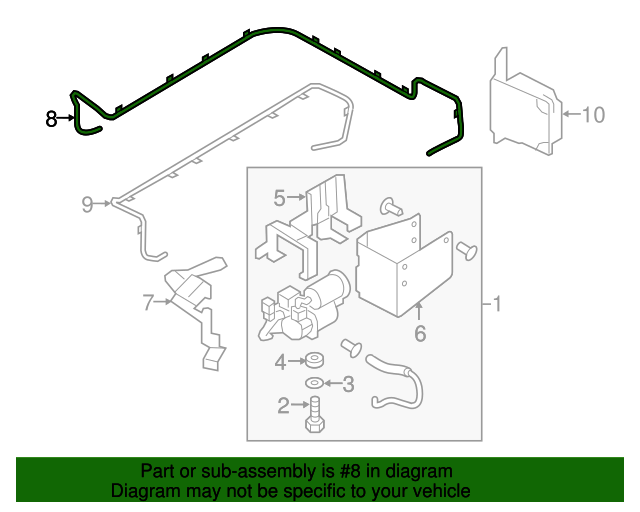 53545-1LA8A - Tube - 2017-2020 Nissan Armada | World OEM Parts Nissan