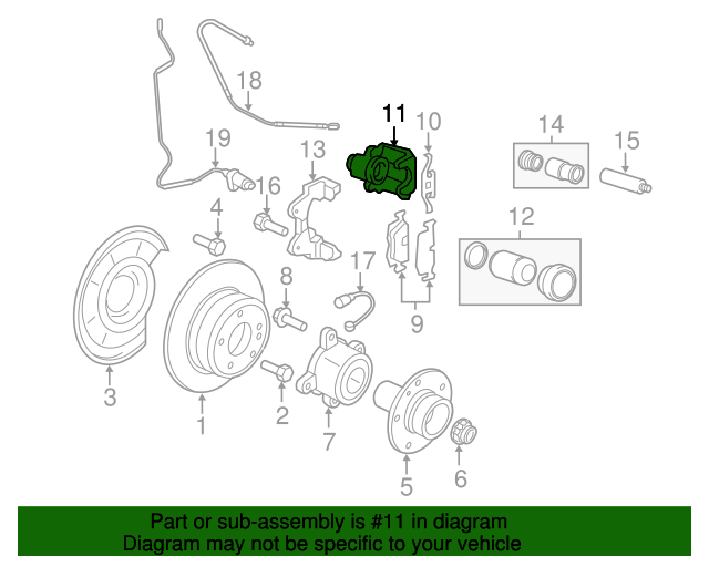 Genuine BMW 34-21-7-847-227 | Caliper | FREE Shipping on Most Orders ...