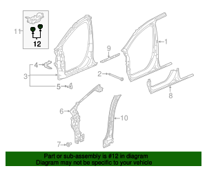 91537-TBA-003 - Lower Reinforced Clip 2018-2024 Honda Odyssey | Honda ...