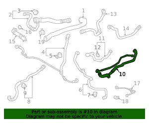 2020-2022 Toyota GR Supra Connector Hose 16058-WAA02 | OEM Parts Online
