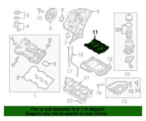 2017-2021 Kia Oil Pan Baffle 21525-3LAA0 | OEM Parts Online