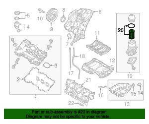 2014-2020 Hyundai Oil Filter 26320-3CKB0 | OEPartsQuick