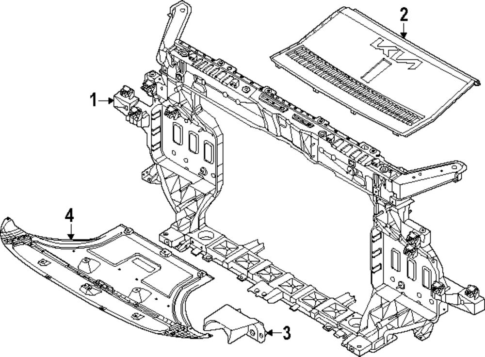 64101-DO000 - Radiator Support 2024 Kia EV9 | Kia.Parts Store