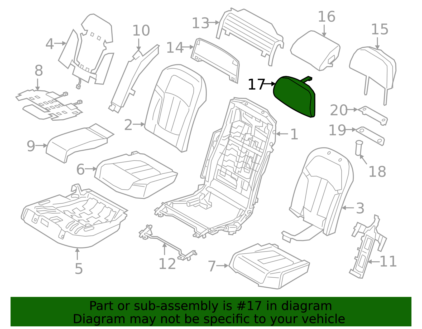 2020-2022 BMW | Headrest Pad | 52-20-7-473-698 | BMW OEM Parts Store