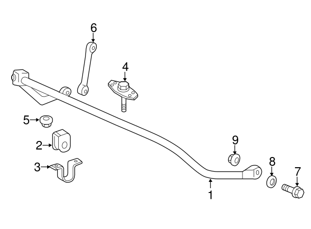 Genuine OEM Ford Part - Stabilizer Bar Bushing HC3Z-5484-A | Genuine ...