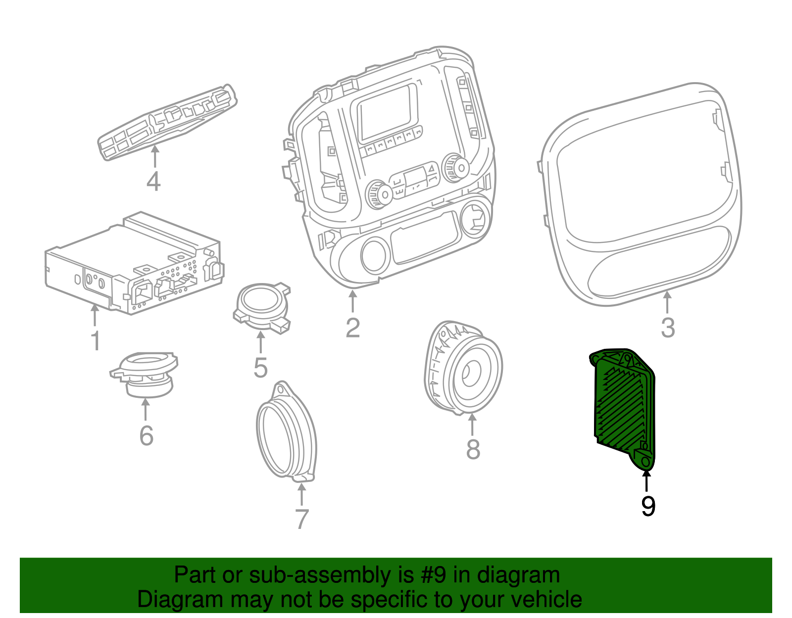 2015-2018 GM Radio Speaker Amplifier 23228419 | GM Parts Center